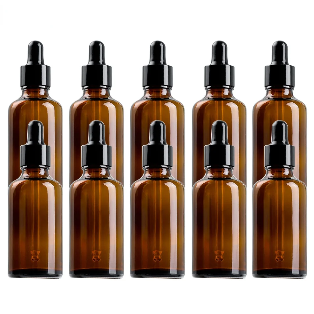 10pcs-10ml-20ml-30ml-50ml-Amber-Glass-Drop-Bottle-Liquid-Reagent ...