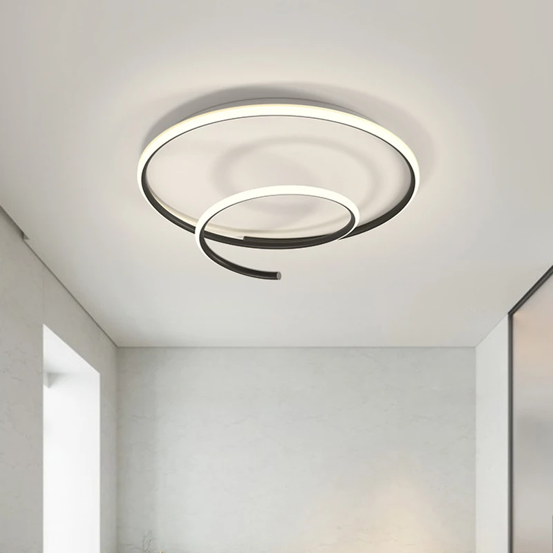 Modern Minimalist Creative Ceiling Light Linear Circular LED Ceiling ...