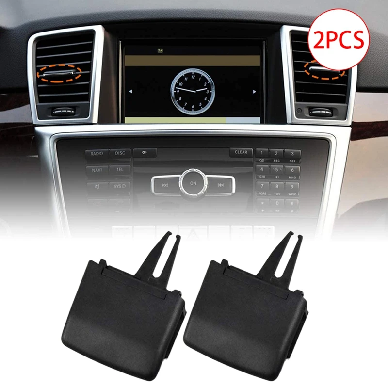 2X-For-Mercedes-Benz-Front-Center-Air-Vent-Tabs-Row-Air-Grille-Tabs ...