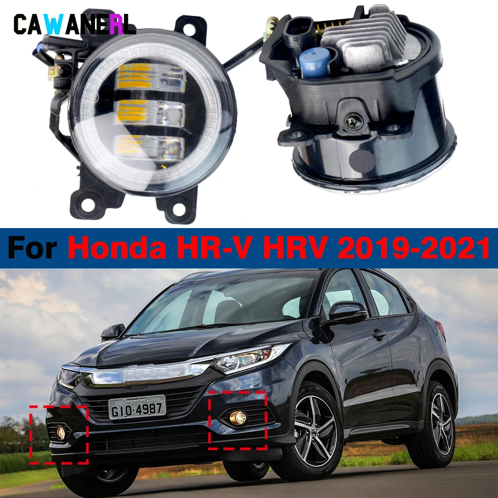 2 X Car Front Bumper Angel Eye LED Fog Light Daylight Adjustable Fog ...