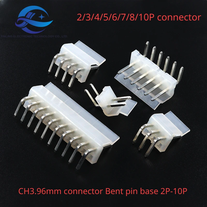 50pcs CH3.96 Connector Pin base 3.96mm pitch socket 2/3/4/5/6/7/8/10P ...