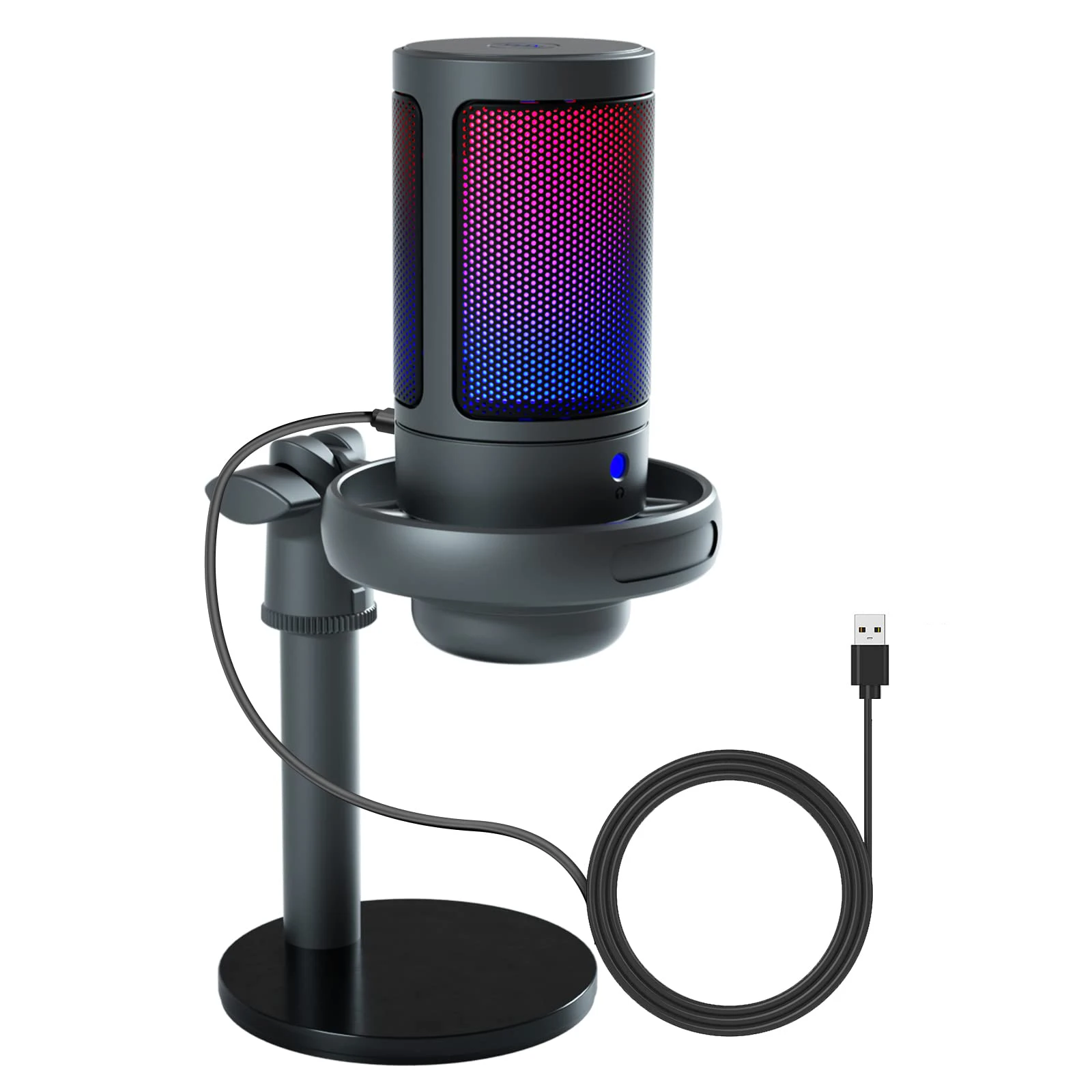 Condenser-Metal-Microphone-with-RGB-Lights-Professional-Streaming ...