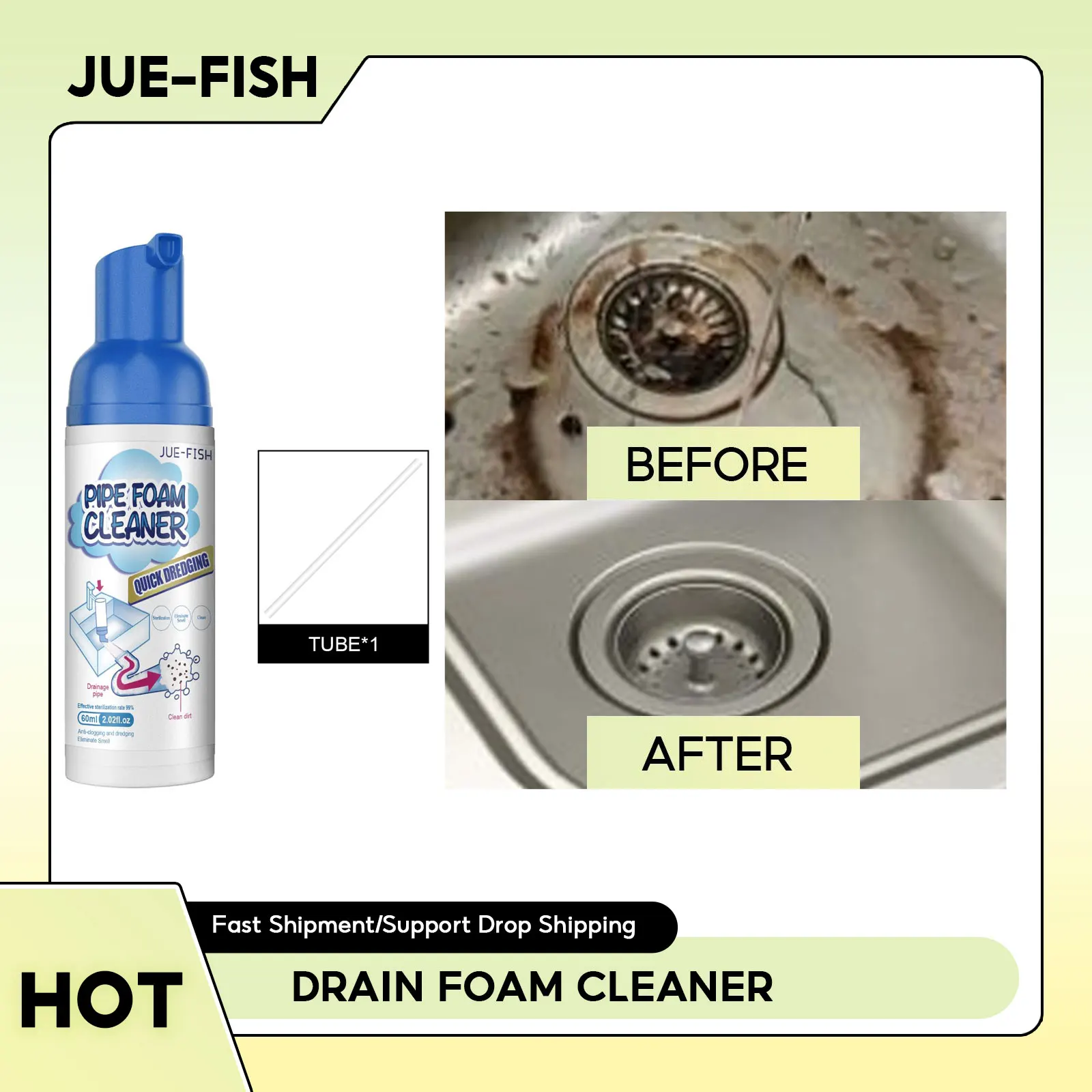 Drain-Foam-Cleaner-Clog-Remover-Pipe-Pool-Sewer-Cleaning-Sink-Drain ...