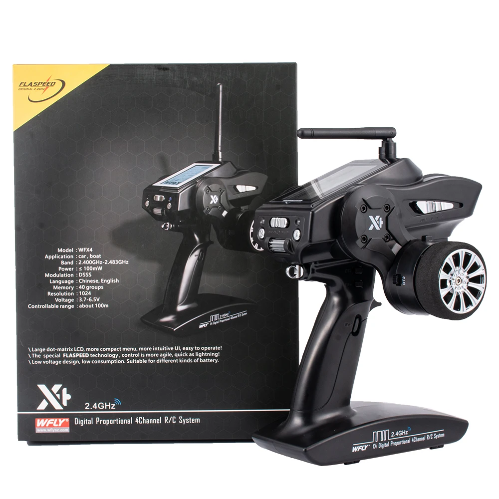 WFLY WFX4 RC 원격 제어 모델 자동차 크롤러 버기 개조 액세서리, 2.4GHz 4CH 전문 라디오 컨트롤러 ...