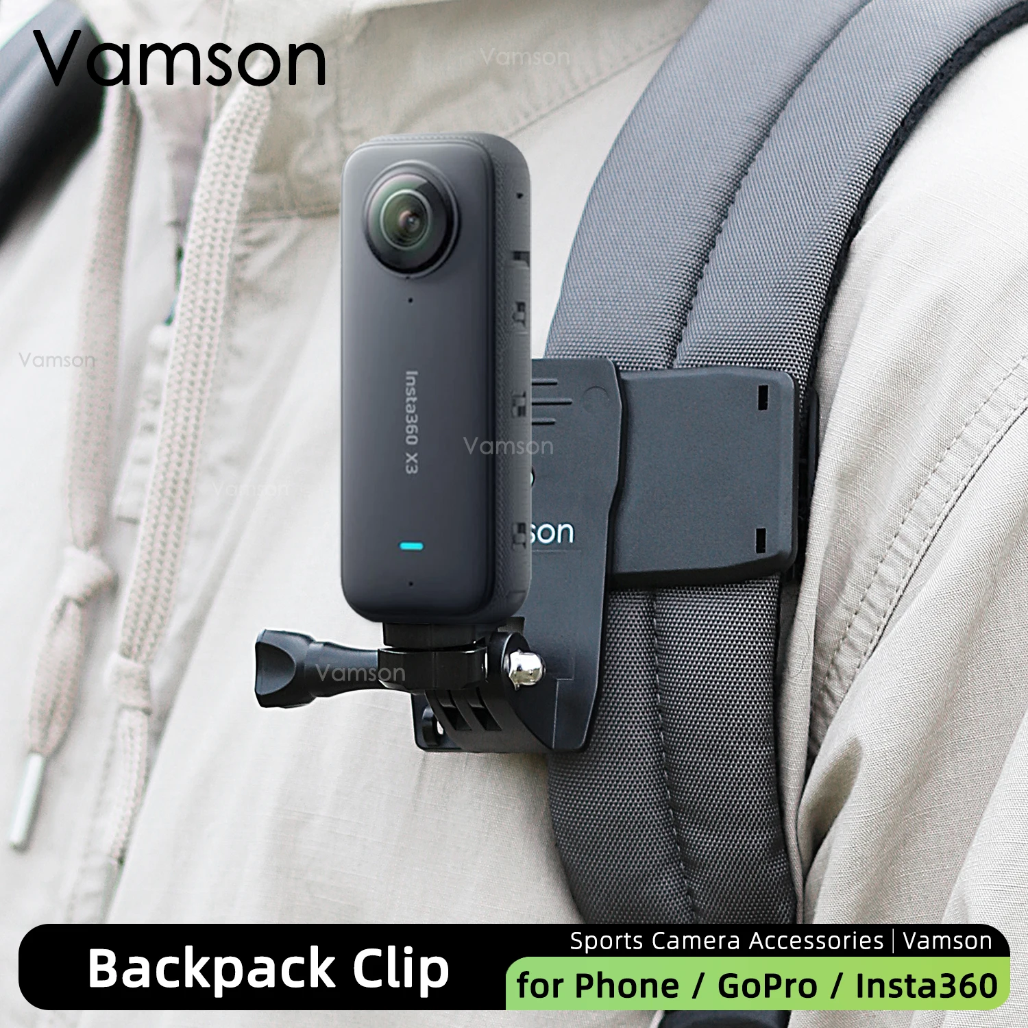 Insta360 X3 ULANZI Backpack Strap Mount Quick Release Magnetic Shoulder ...