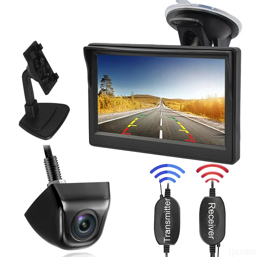 5in-Monitor-Rear-View-Camera-with-Night-Vision-Guide-Line-Backup-Camera ...