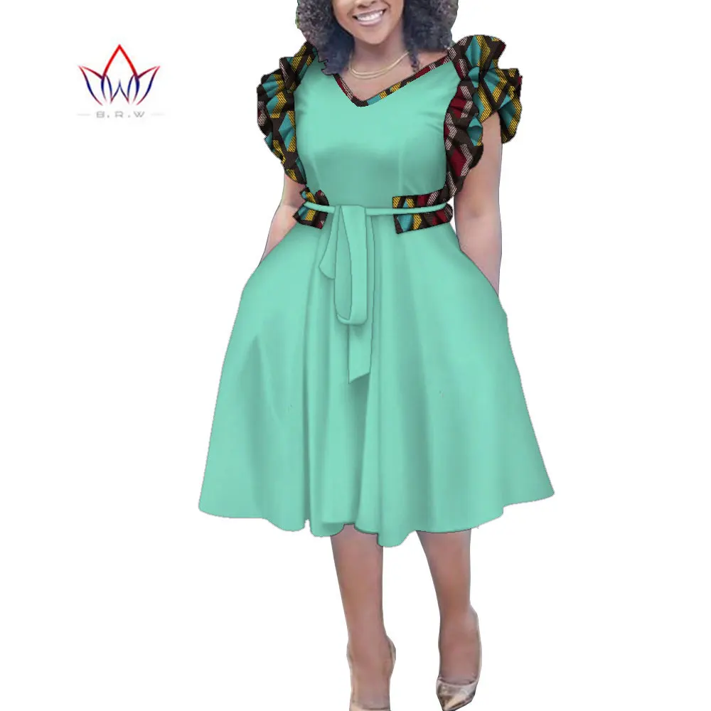 Ankara African Prints Dresses For Women Basin Riche Femme Robe With ...