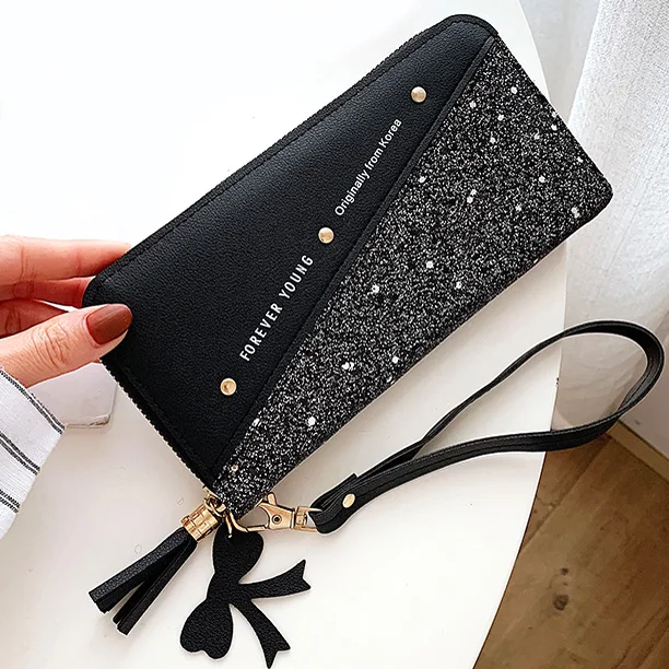 Long-Wallet-for-Women-Interior-Zipper-Pocket-Note-Compartment-Coin ...