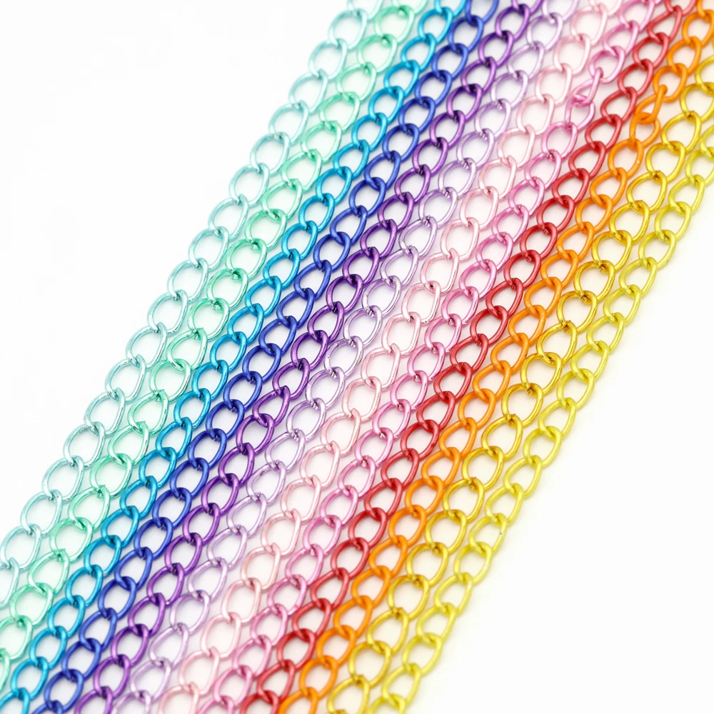 2 meters 5mm Colorful Metal Chain Iron Connecting Chain Combination ...