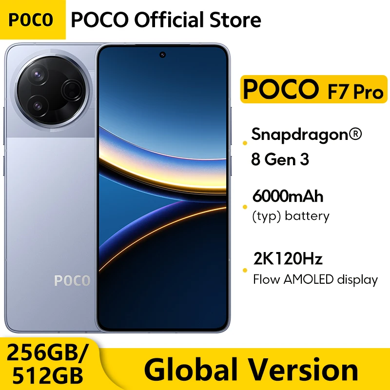 New POCO F7 Pro 5G Global Version Mobile Phone 256GB 512GB Flagship ...