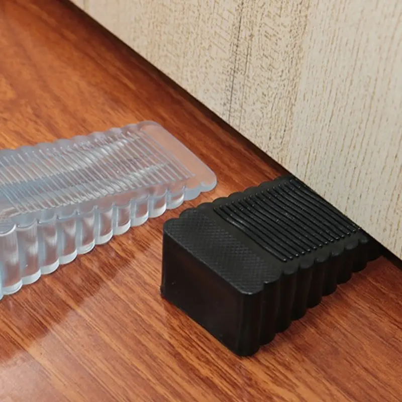 Silicone Door Stop Wedge Safety Stoppers Reusable Shock Absorbent Home ...