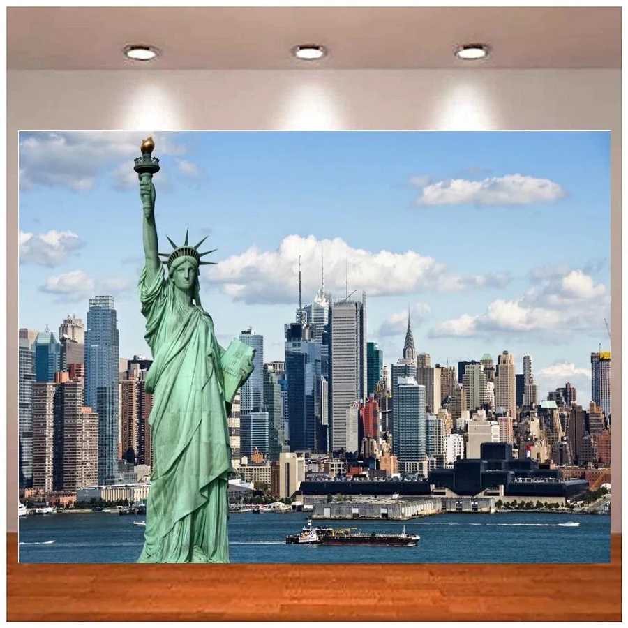 Statue Of Liberty Photography Backdrop New York City Urban City ...