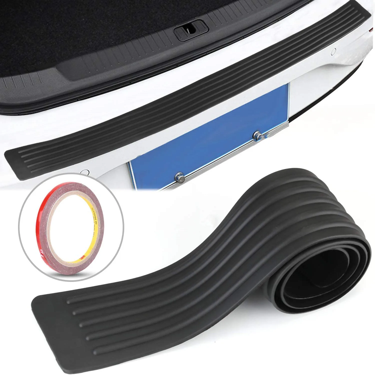 90-8cm-104-9cm-Car-Trunk-Rear-Bumper-Guard-Rubber-Door-Sill-Plate ...