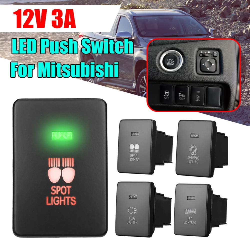 12V-3A-Car-Push-Switch-Button-Fog-Rear-Driving-Spot-Light-For ...
