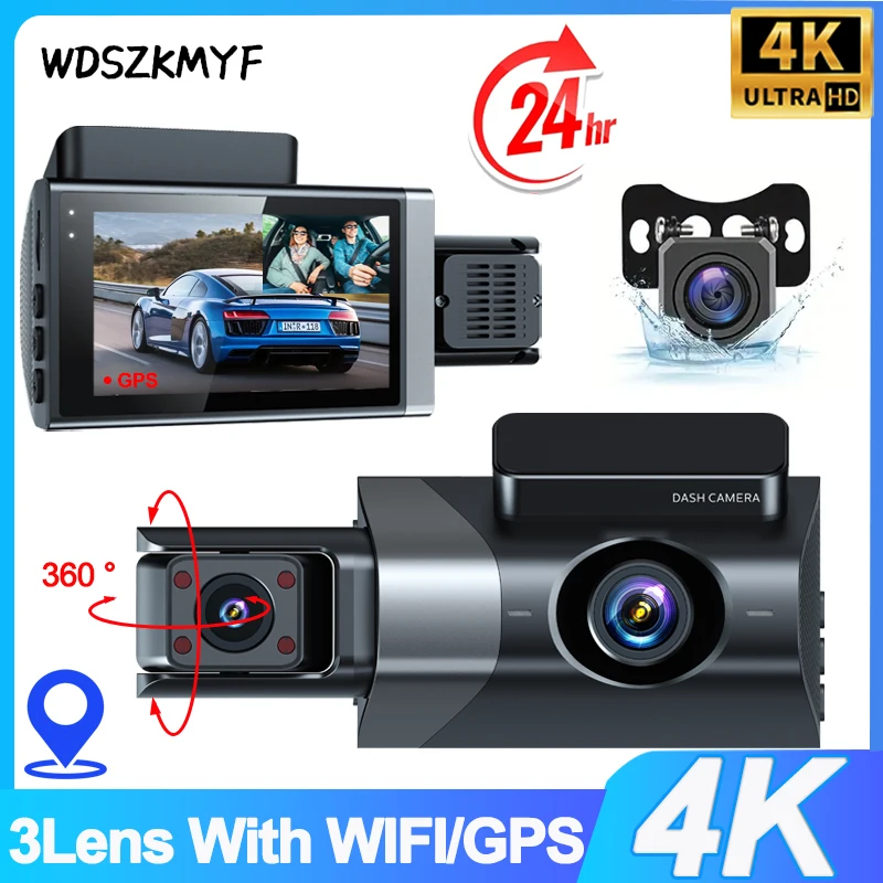 4K-Front-and-Rear-View-Camera-for-Vehicle-GPS-Dash-Cam-for-Cars-3Lens ...