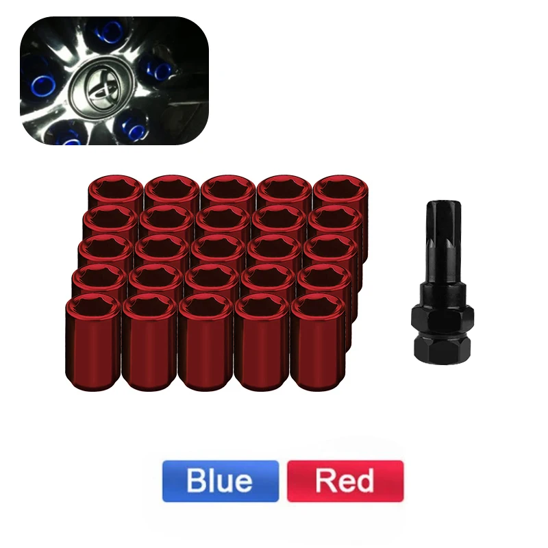 Universal-32mm-Stainless-Steel-Extended-Wheel-Lug-Nuts-20-Pieces-Racing ...