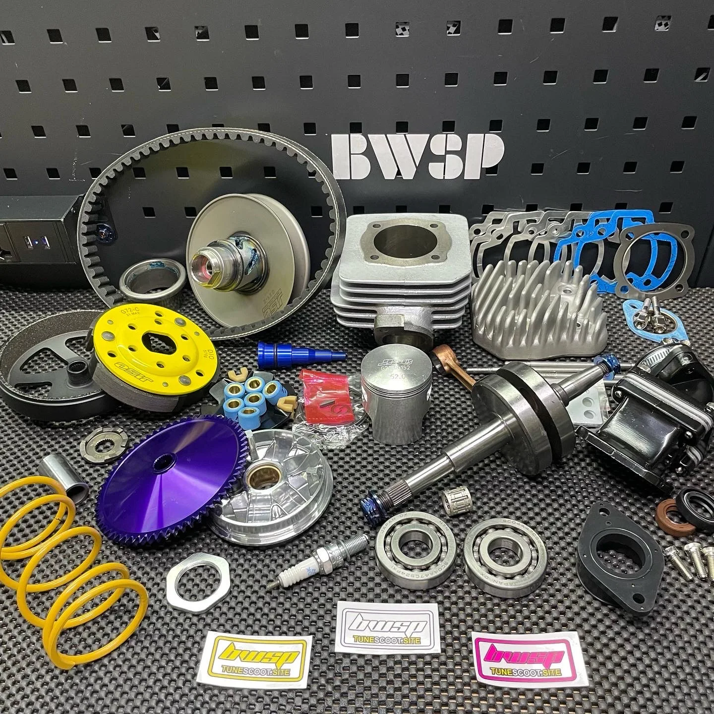 DIO50 Big Bore Kit 92cc Cylinder Size 52mm Crankshaft +2.5 Longer ...