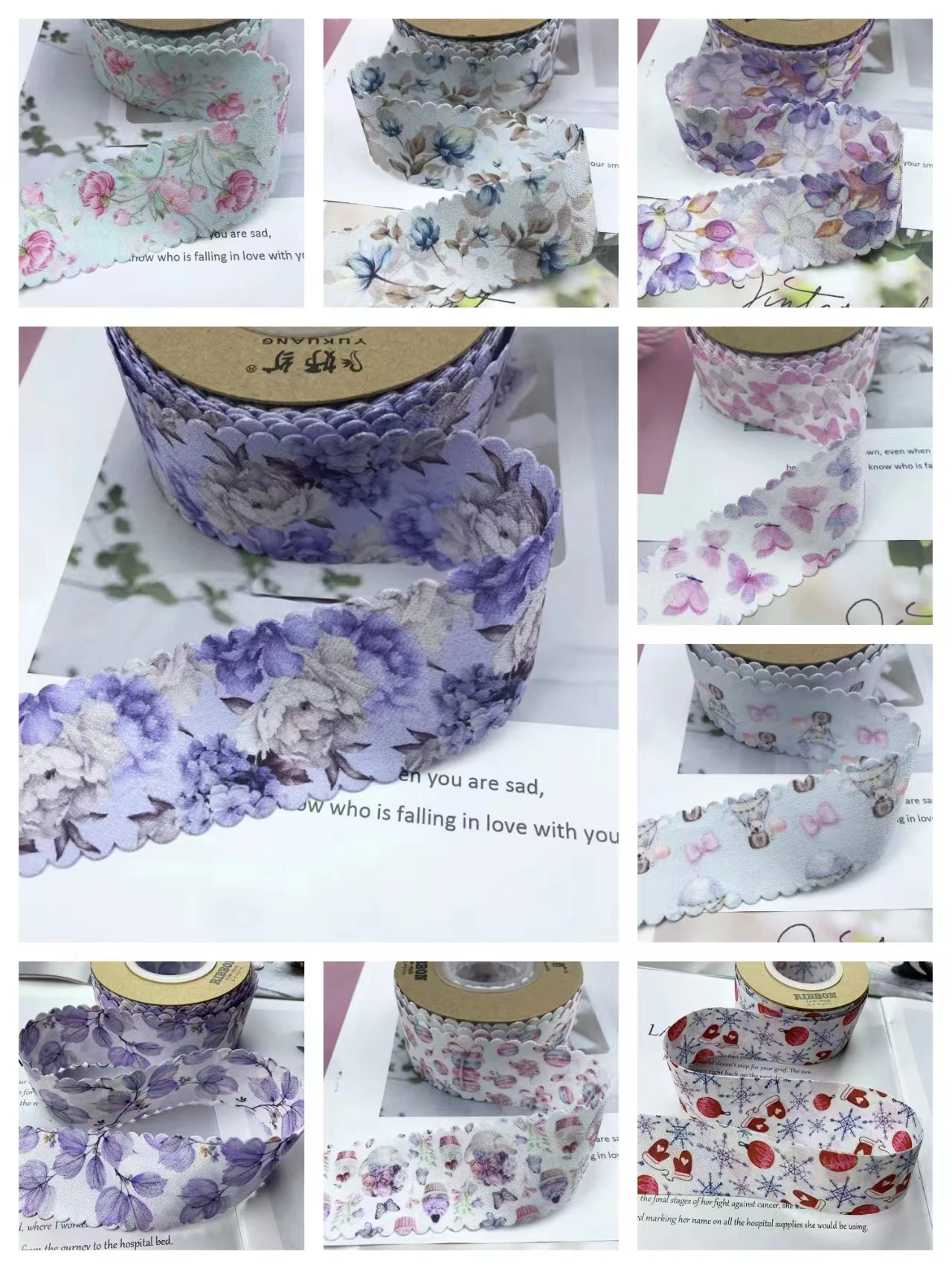 10-Yards-40mm-double-sided-Wavy-lace-flower-ribbon-DIY-handmade ...