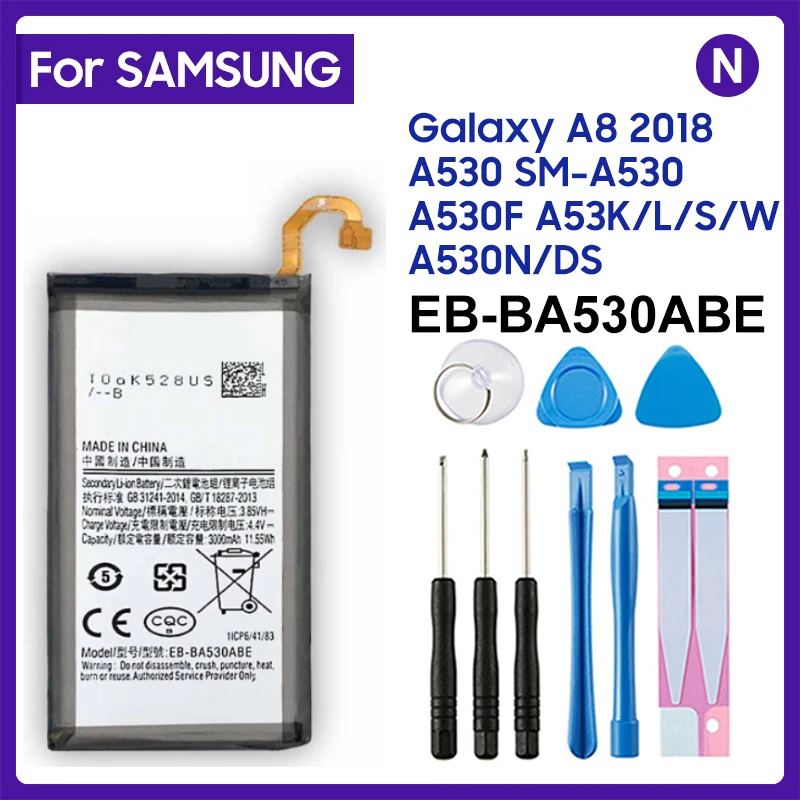 EB-BA530ABE-Bateria-para-Samsung-Galaxy-3000mAh-A8-2018-A530-SM-A530 ...