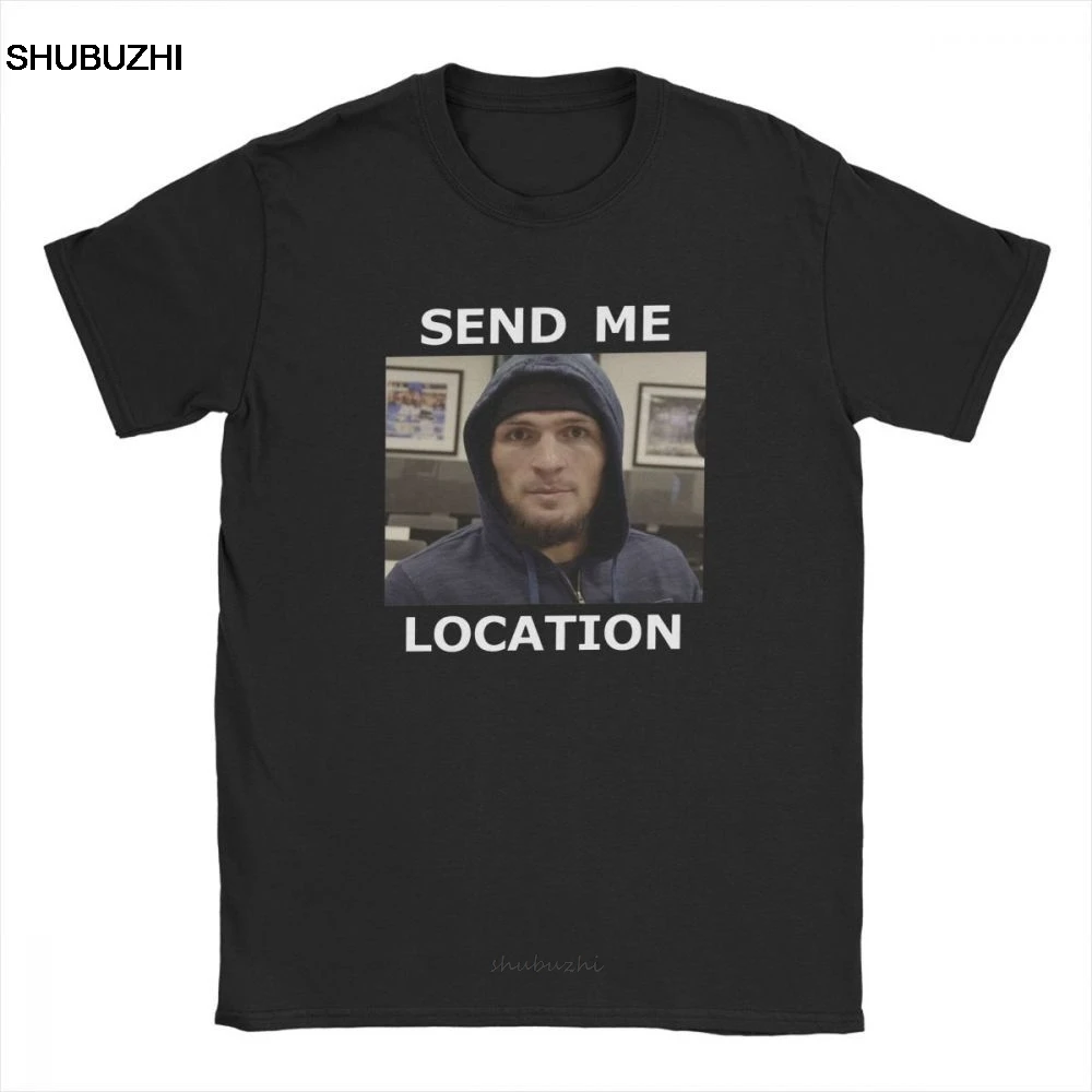 Khabib Nurmagomedov Send Me Location T Shirts Men's MMA 229 3xl Tops T ...