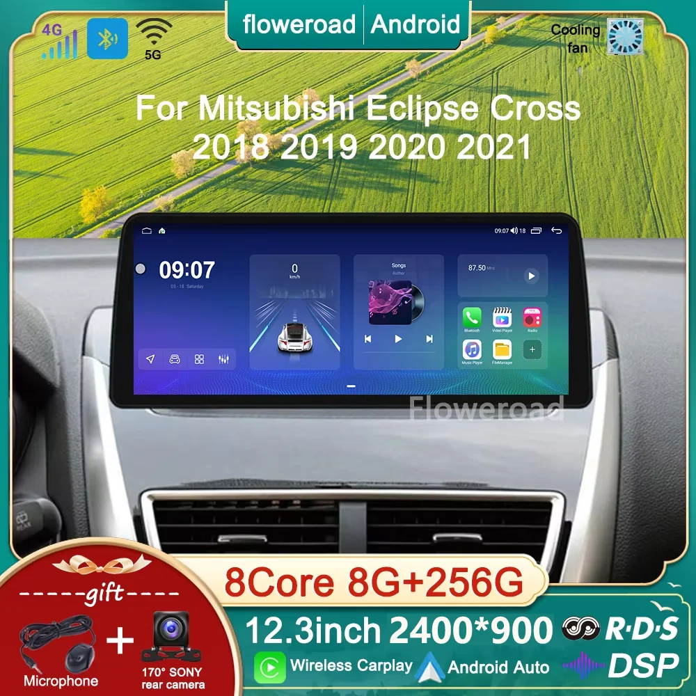 12.3inch Android 15 Car Radio For Mitsubishi Eclipse Cross 2018 - 2021 ...
