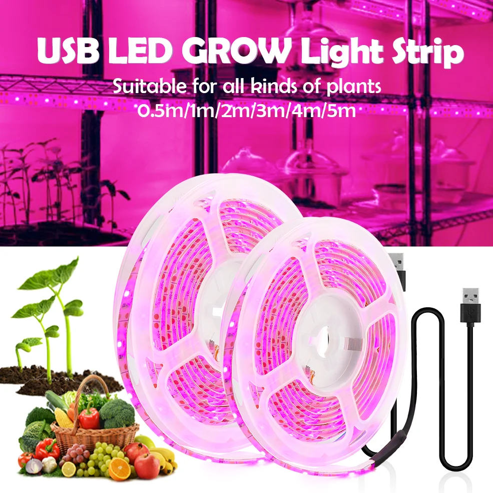 LED-Plant-Grow-Light-Full-Spectrum-USB-Grow-Light-Strip-5V-2835-Chip ...