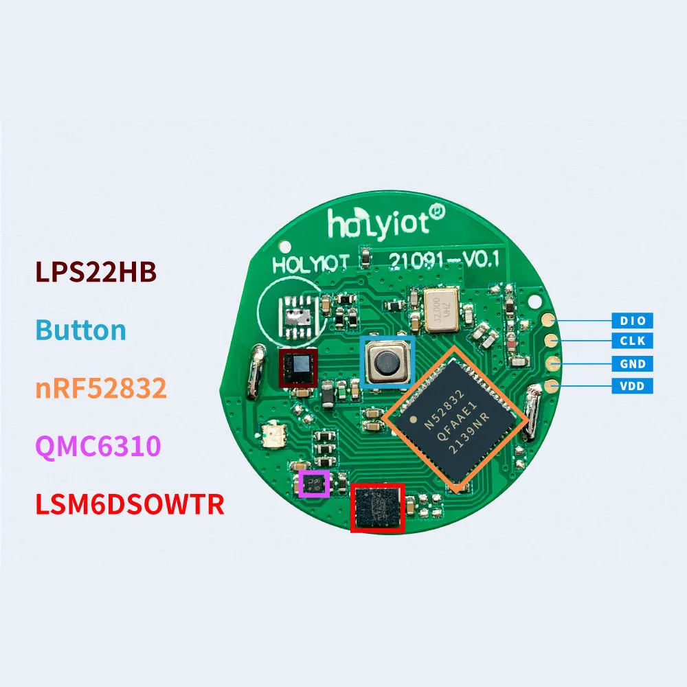 NRF52832-2-4GHz-5-0-Bluetooth-Module-9-Axis-Motion-Sensor-Accelerometer-Gyroscope-Magnetometer ...