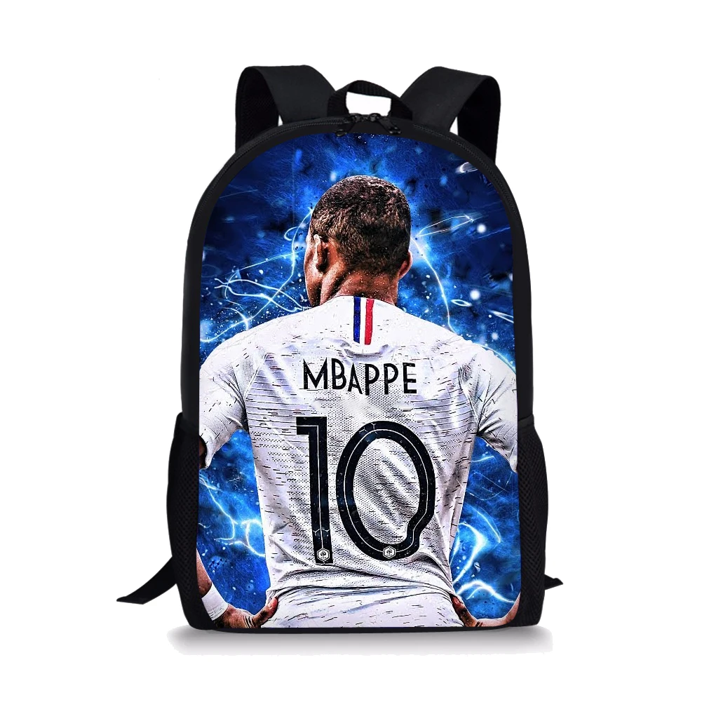 Football-star-Kylian Mbappé School Bags For Boys Girls 3D Print School ...