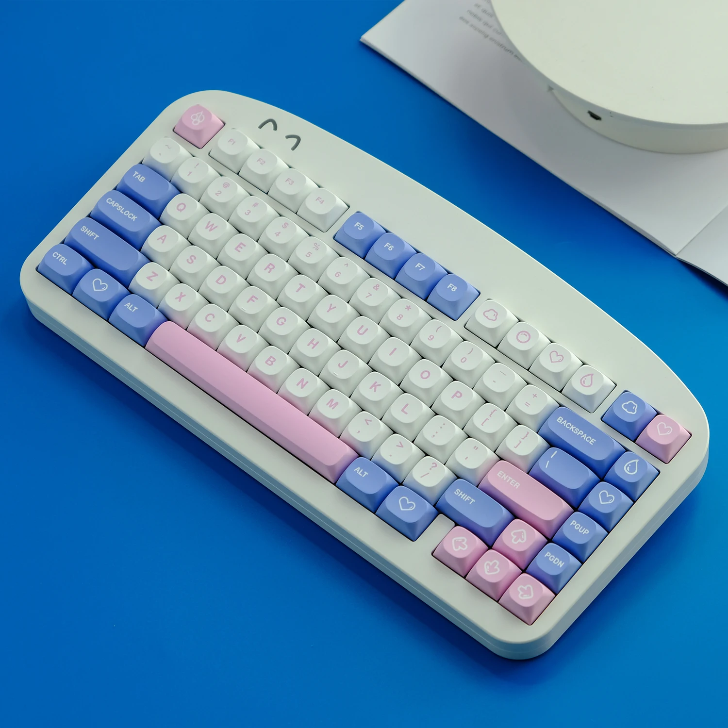 141 Keys/set GMK Bubble Milk Foam Keycaps PBT Dye Subbed Key Caps MA ...