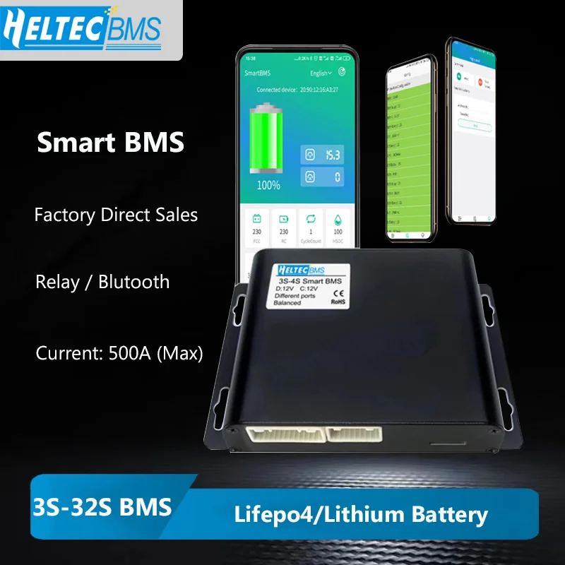 Heltec Relay Smart Bms 4s 200a 500a 7s 8s 10s 13s 14s 16s 20s 32s ...