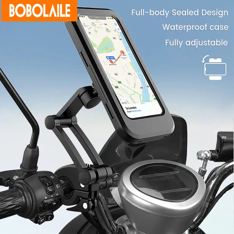 Phone Holder Waterproof 360 Degree Motorcycle - 360°rotation Waterproof ...
