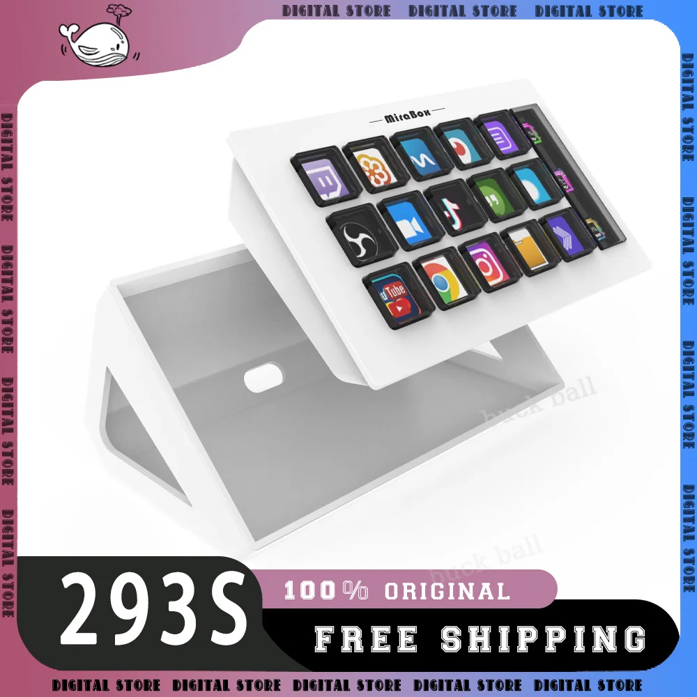 MiraBox-293S-StreamDeck-Visual-Keyboard-15-Keys-LCD-Button-Live-Content-Creation-Custom ...