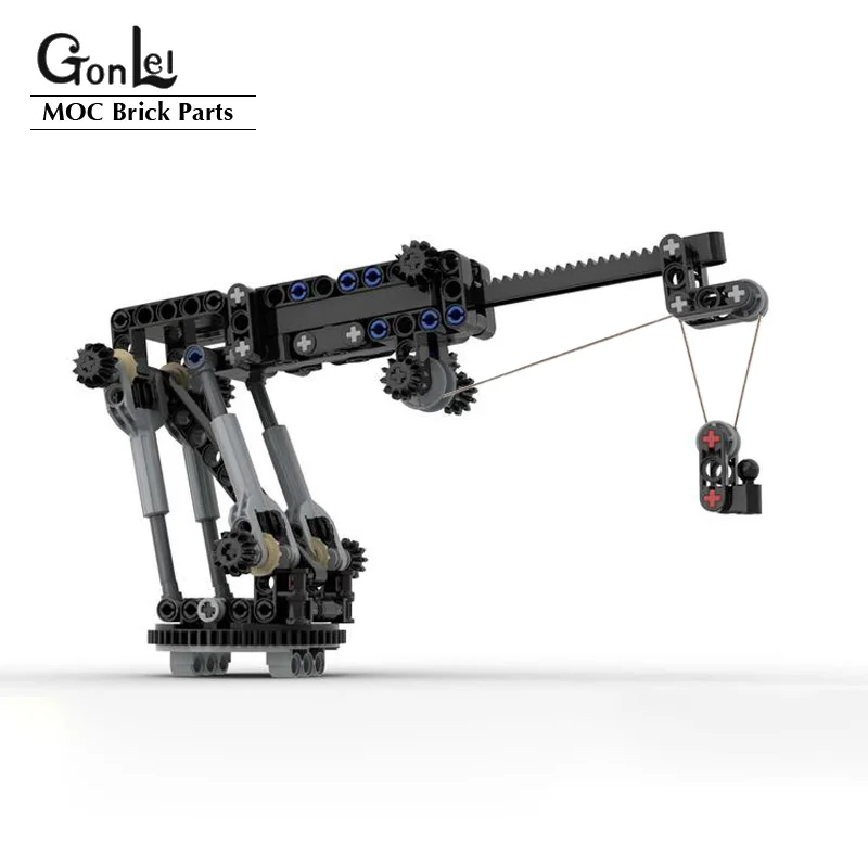NEW-Technical-Trailer-Crane-MOC-Turntable-Matched-with-4Pcs-Linear ...