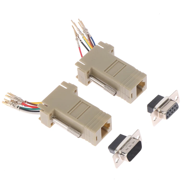 Adaptador de 9 pines DB9 hembra/macho DB9 a RJ45, conector Rs232, Cab-9as-fdte Modular a Rj45 ...
