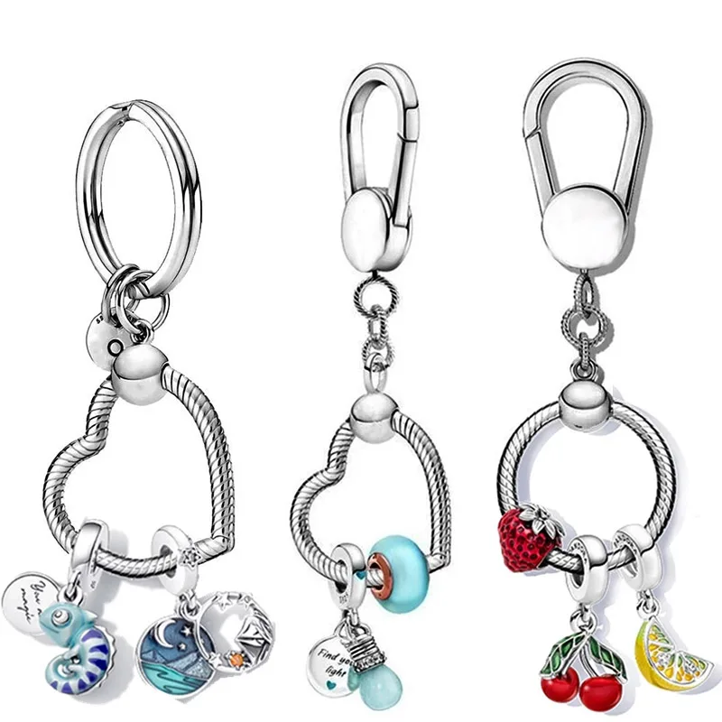 Hot-Sale-925-Sterling-Silver-Moments-Keychain-Charm-Fit-Original ...