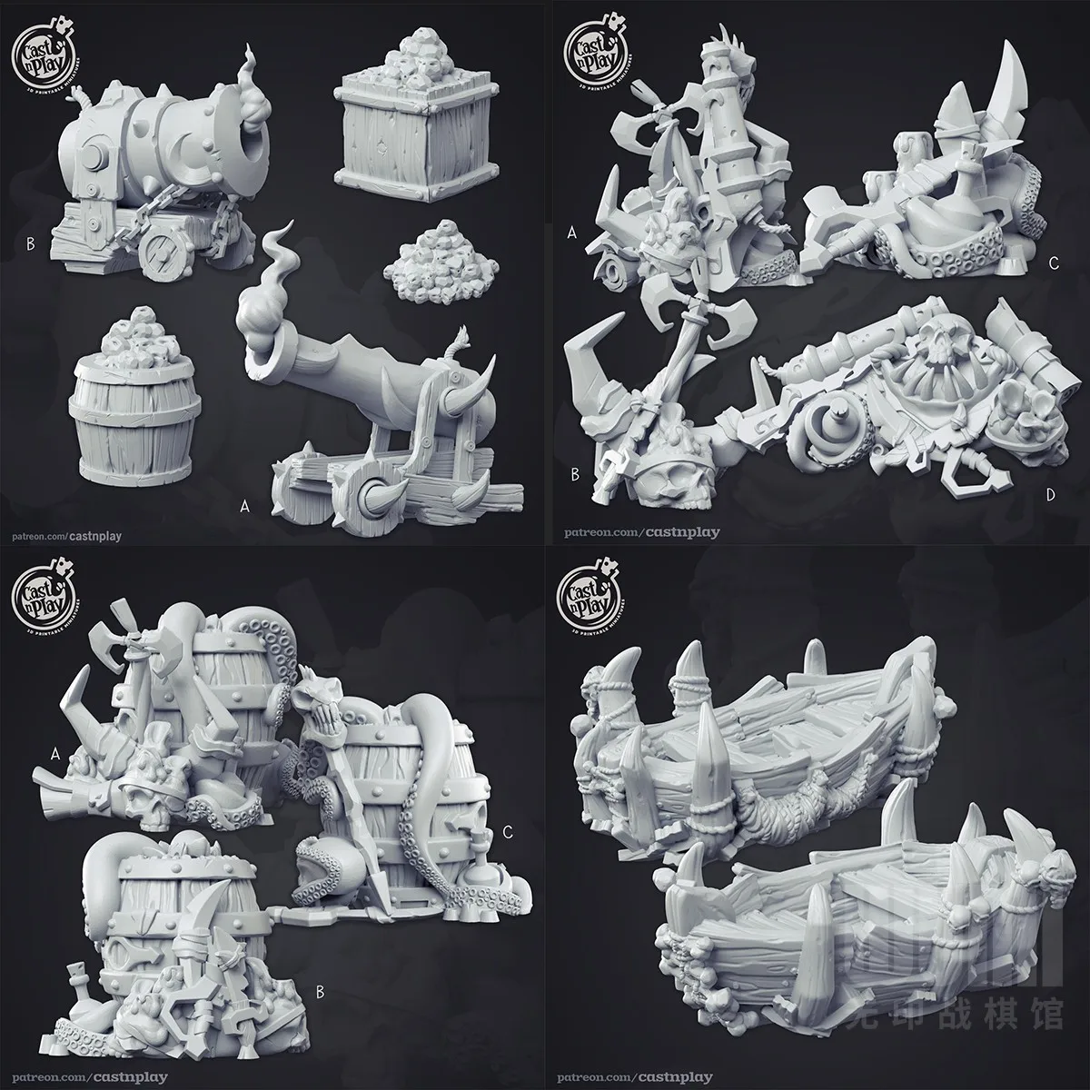 Cursed-Ship-Wine-Barrel-Weapon-Piles-Cannon-Dragons-Dungeons-DND-Scenes ...