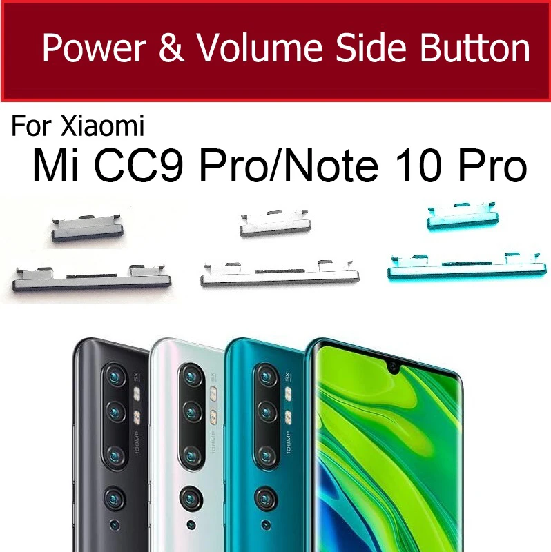 On Off Power Volume Side Button For Xiaomi Mi CC9 Pro Mi Note 10 Pro Mi ...