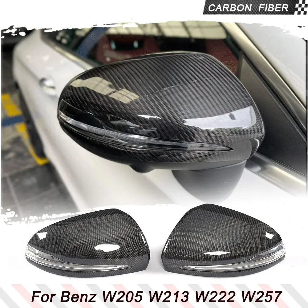 Carbon-Fiber-Replacement-Style-Car-Side-Rearview-Mirror-Caps-Covers-for ...