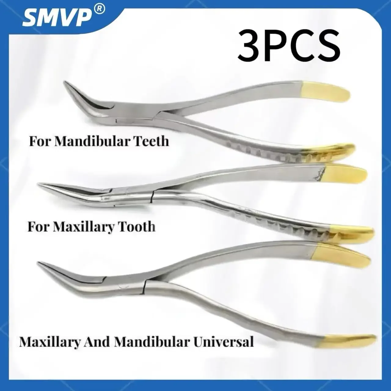 3-pcs-Dental-Tools-Residual-Root-Tweezers-Tooth-Extraction-Forceps ...
