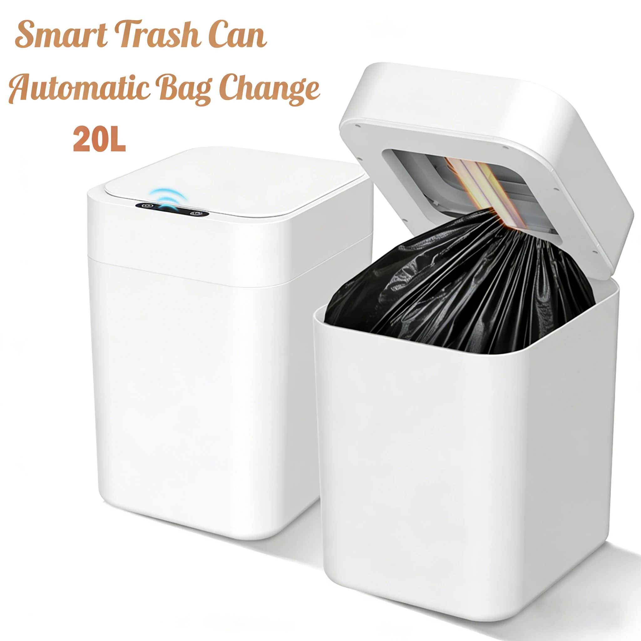 20L Automatic Self Changing Trash Can Self Sealing Self Bagging Motion ...