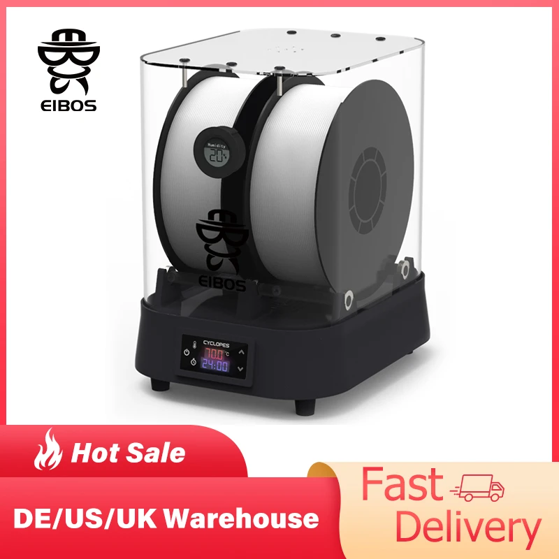 Eibos Extra Large Dry Box High Temperature Filament Dryer Compatible ...