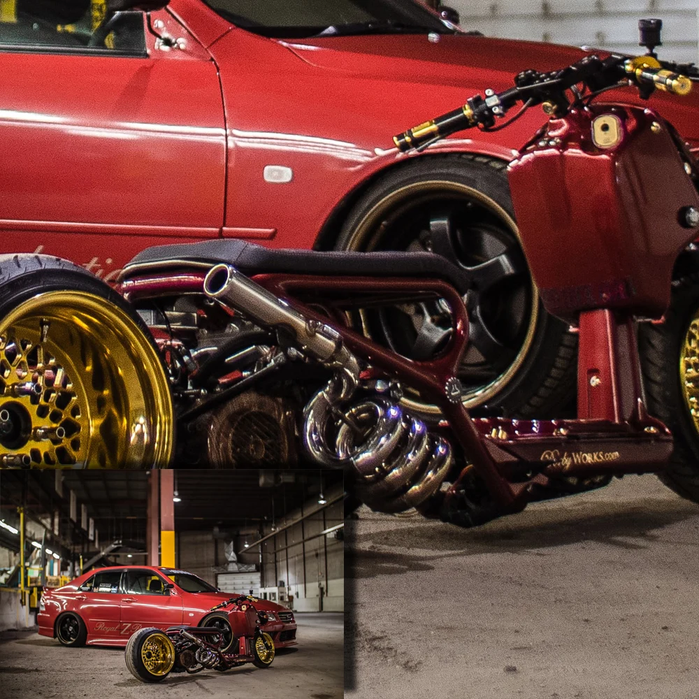 Red Honda Ruckus Modified