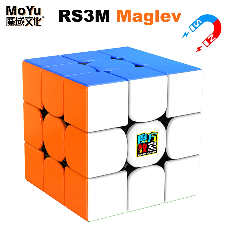 MOYU 2021 RS3M Maglev 3x3x3 Magnetic Magic Cube Professional 3×3 3x3 ...