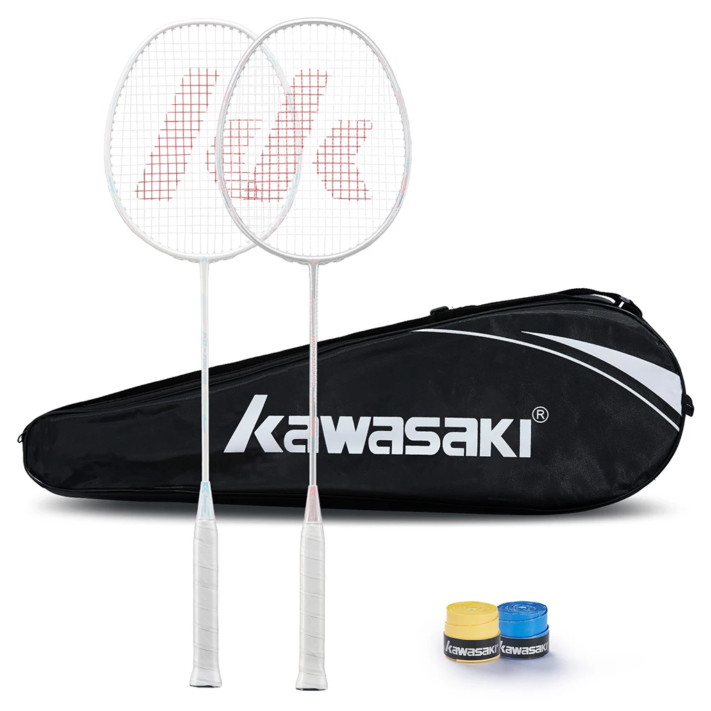 Kawasaki-Badminton-Set-Two-Rackets-With-a-Badminton-Bag-2-Overgrips-For ...