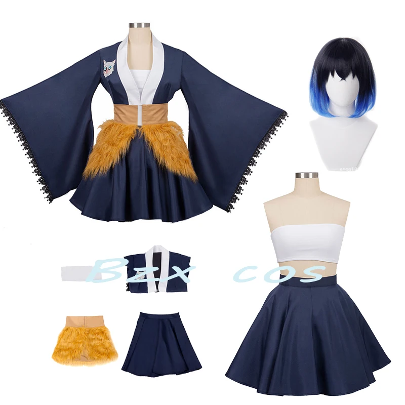 Anime Demon Cosplay Slayer Kimetsu no Yaiba Inosuke Costume Hashibira ...