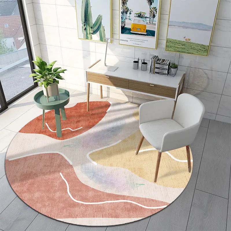 Light Luxury Round Carpets Bedroom Decor Rugs Large Area Carpet In ...