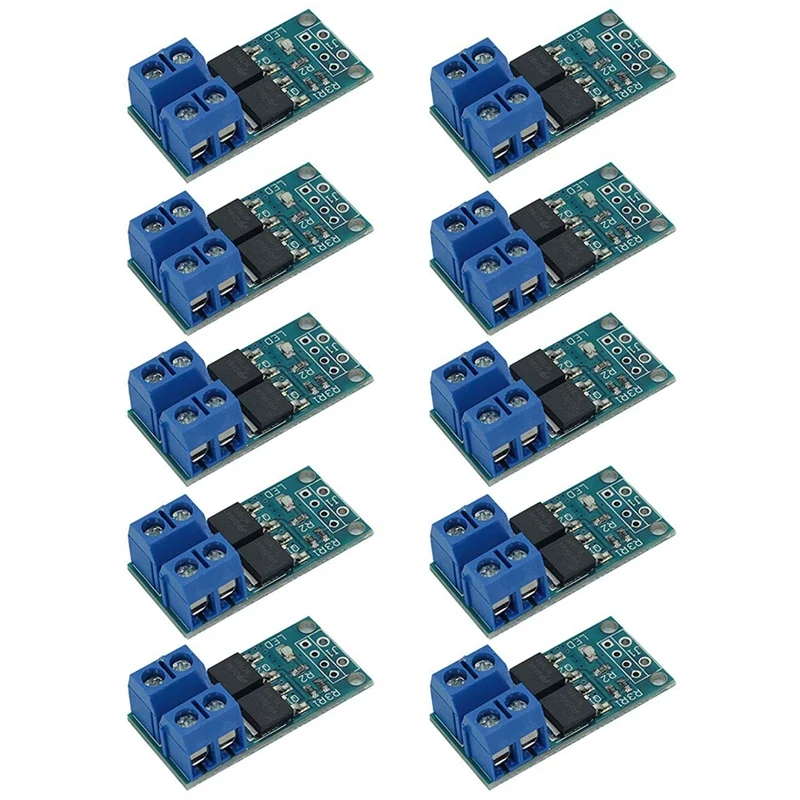10 PCS DC 5V-36V 15A(Max 30A) 400W Dual High-Power MOSFET Trigger ...