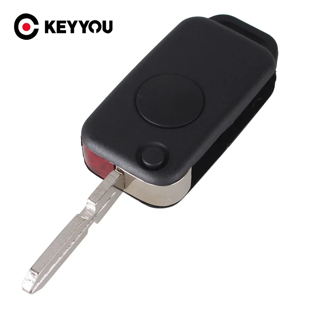 KEYYOU 1 Button Flip Folding Keyless Entry Remote Key Fob Case Shell ...