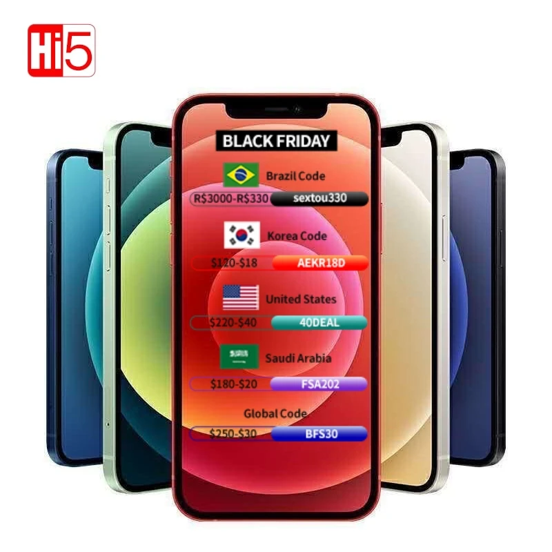 Apple iphone 12 face id 6.1 "4g ram 64gb/128gb/256gb rom desbloqueado ...