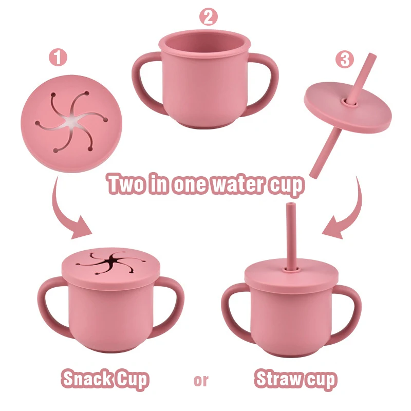 Baby-Silicone-Double-Handle-Straw-Cup-Portable-Anti-scalding-Anti-fall ...
